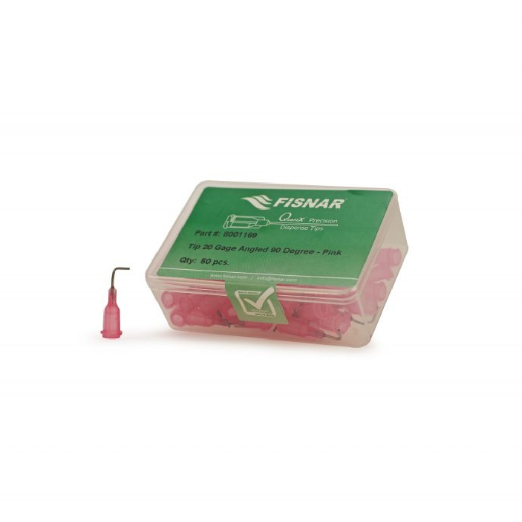 Fisnar QuantX™ 8001169 90° Angled Blunt End Needle Pink - 0.5 in x 20 ...