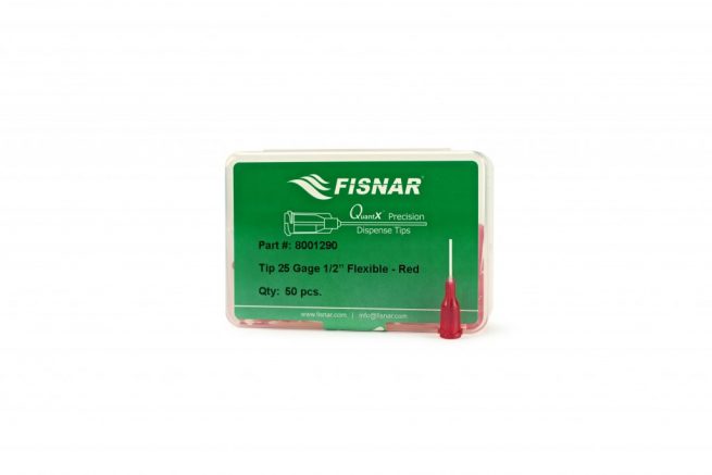 Fisnar QuantX™ 8001290 25ga Red 0.5" Flexible Tip - 50 Pack - Ellsworth ...